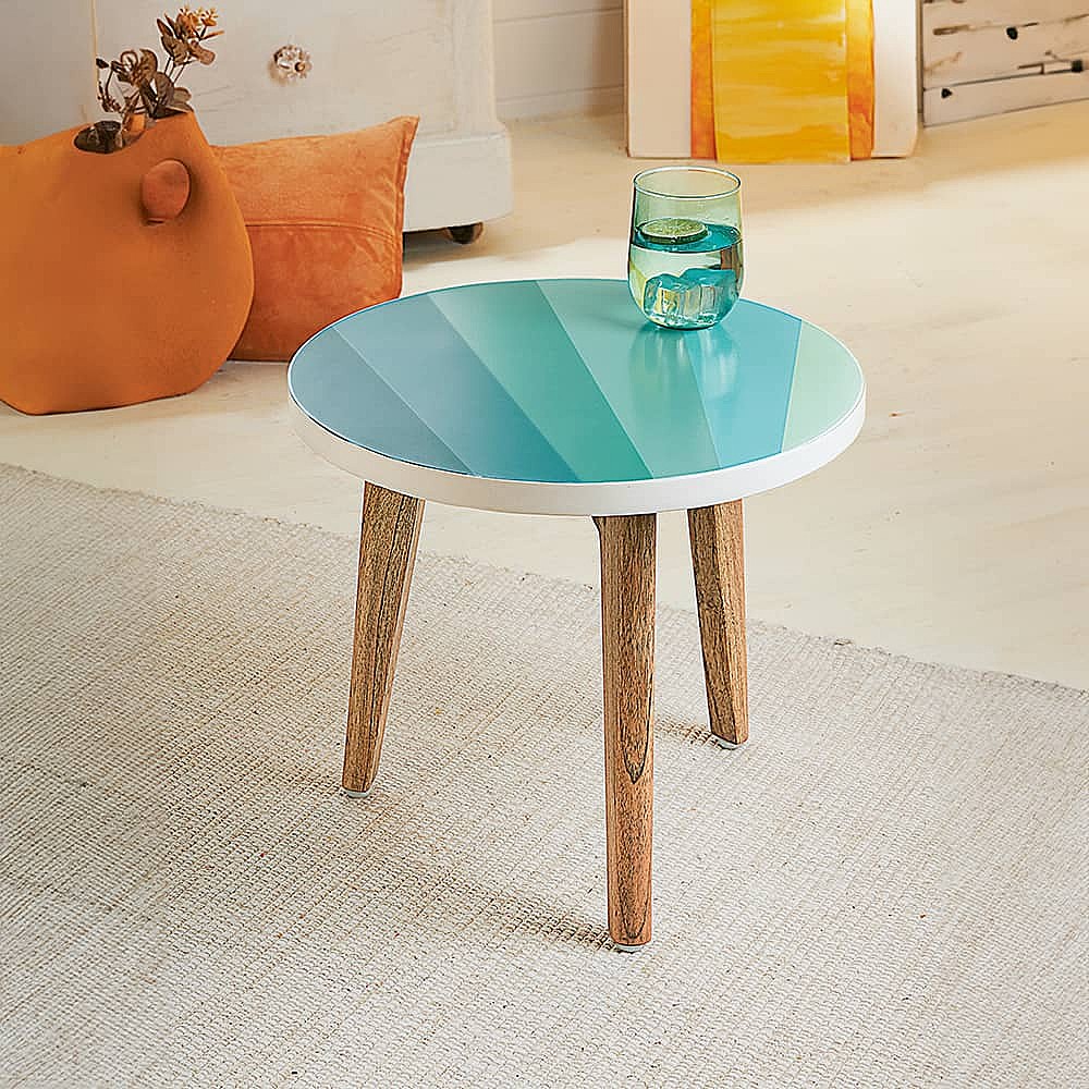 Blue Modernist Side Table